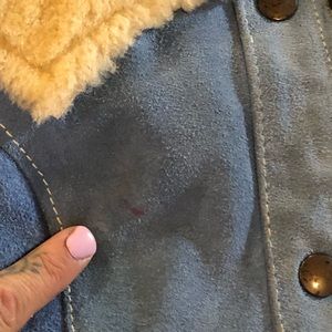 Jackets & Coats | Vintage Blue Suede Leather Jacket | Poshmark